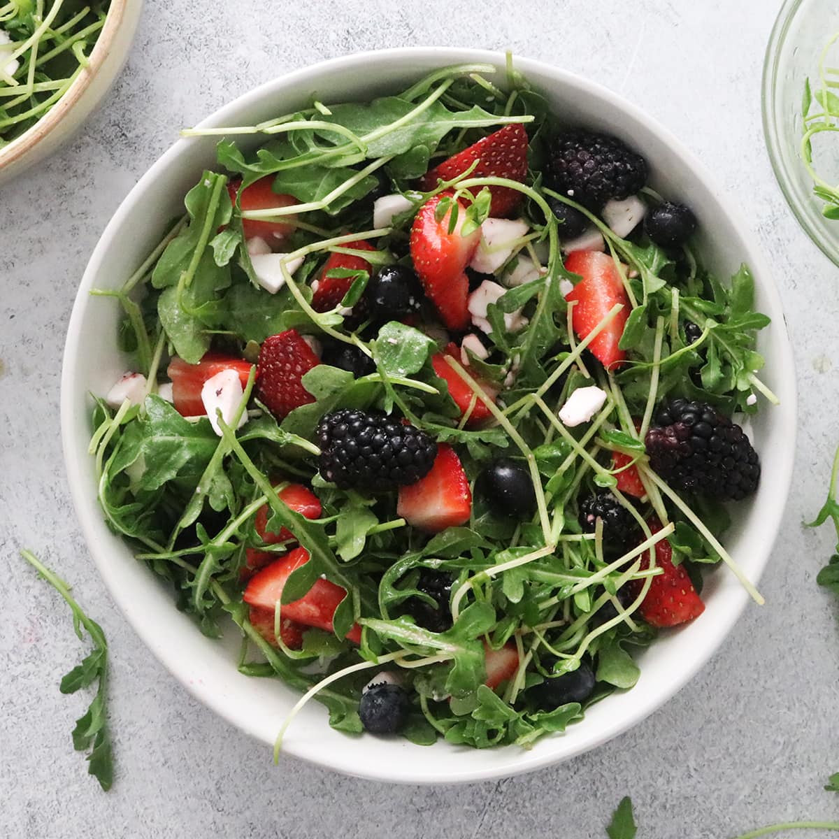 Berry Salad with Microgreens - Clean Green Simple