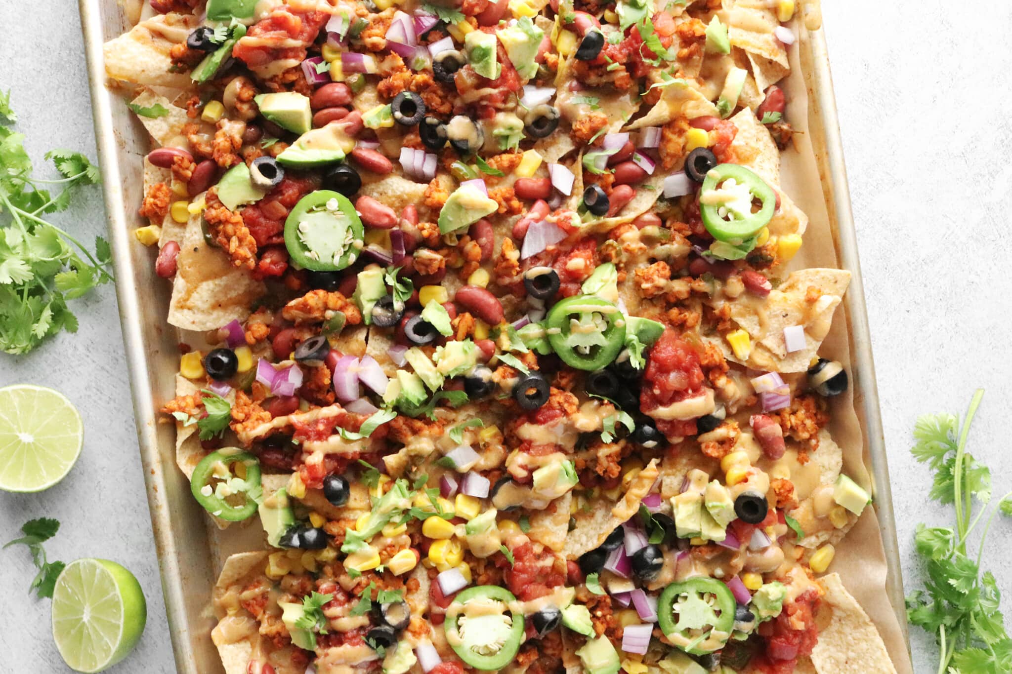 Loaded Vegan Nachos - Clean Green Simple