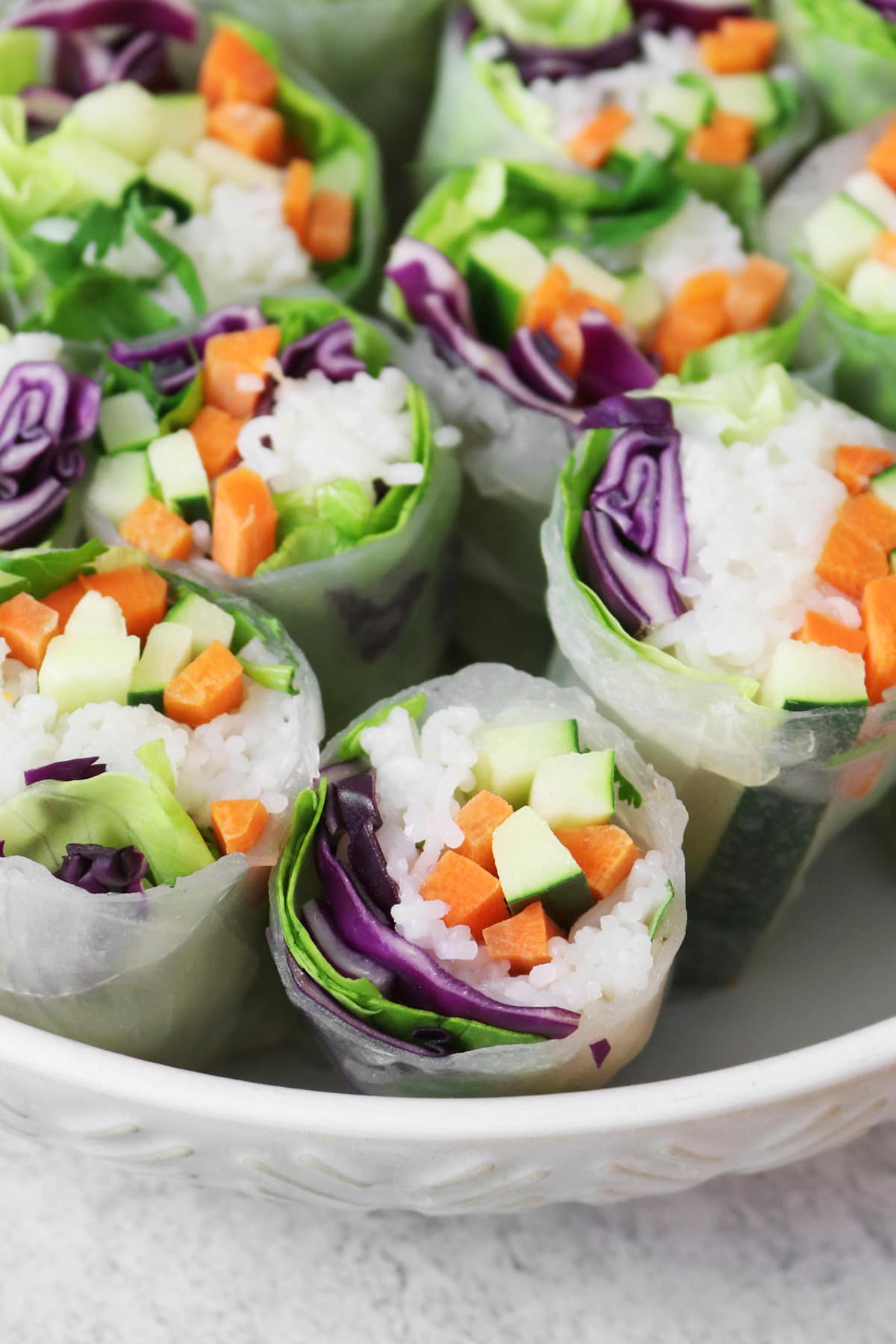 Vegan Spring Rolls with Peanut Sauce - Clean Green Simple