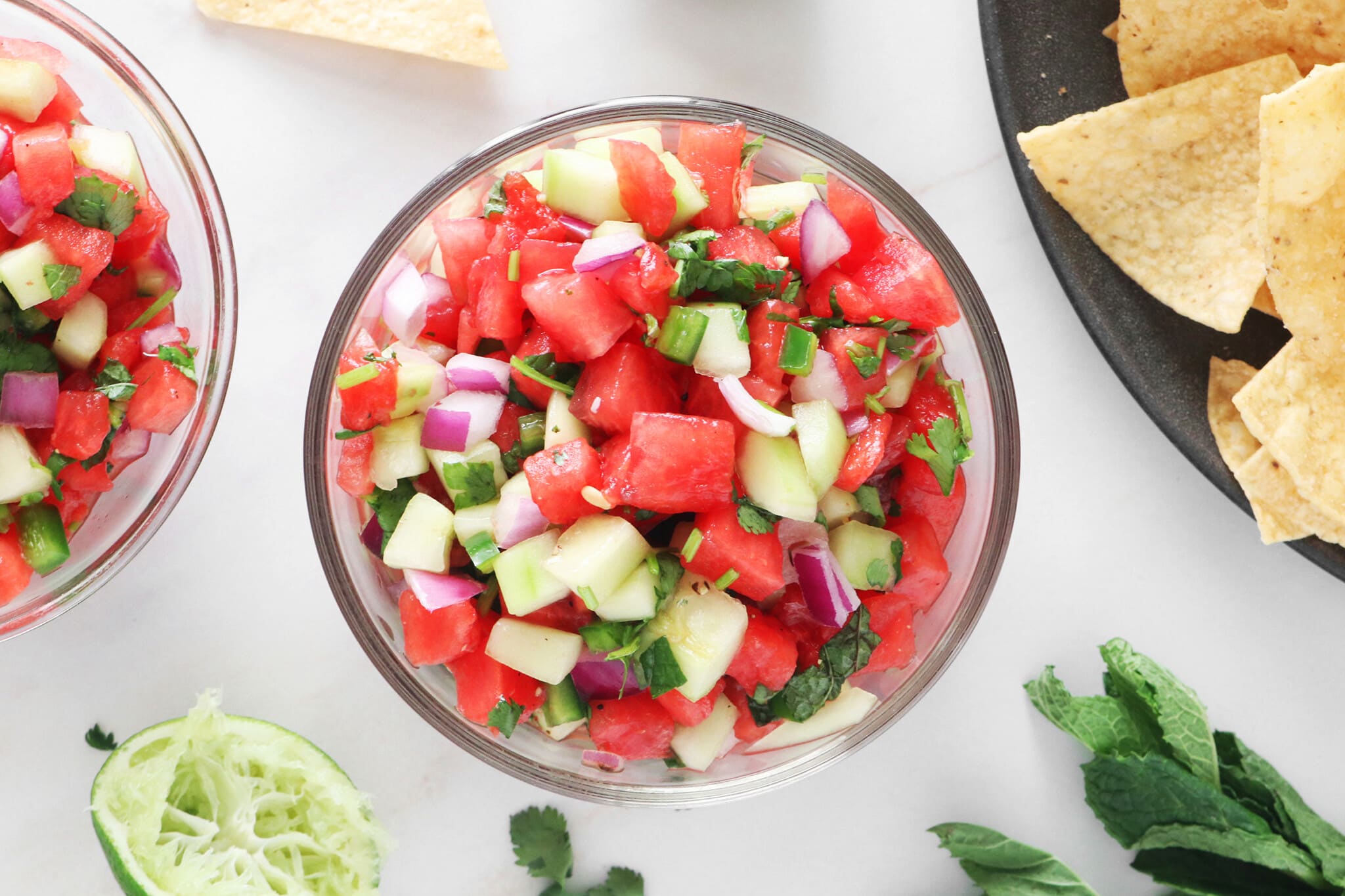 Cucumber Watermelon Salsa - Clean Green Simple